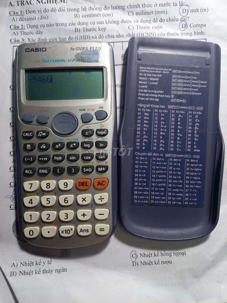 Máy tính khoa học Casio FX-570ES PLUS - 128799361