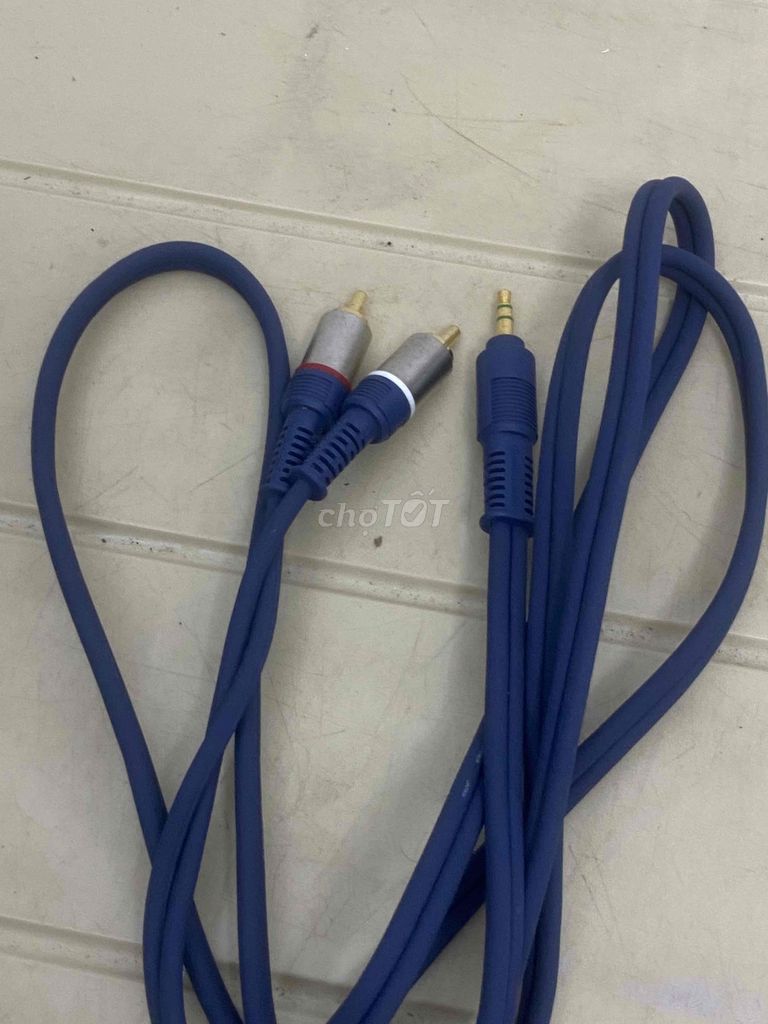 Dây AV 3.5 ra 2 bông sen japan - 126678381