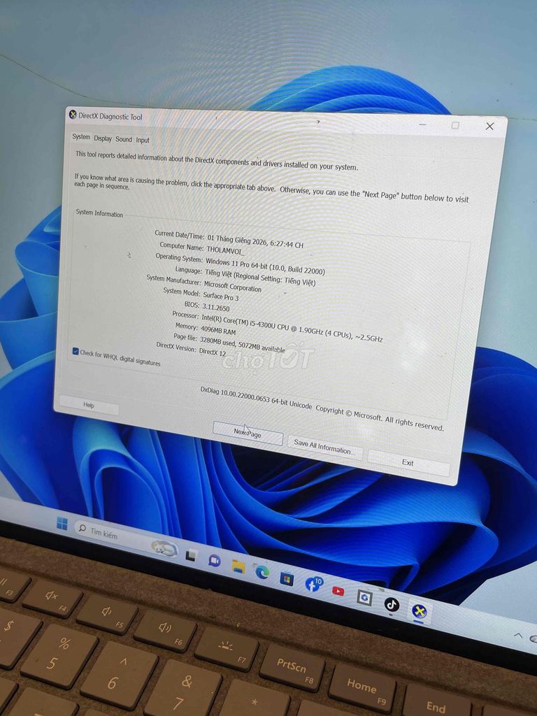 Microsoft Surface Pro 3 - Đã sử dụng - 130045673