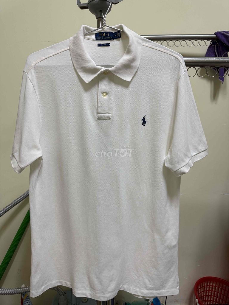 Áo polo Polo Ralph Lauren nam trắng size L - 129887886