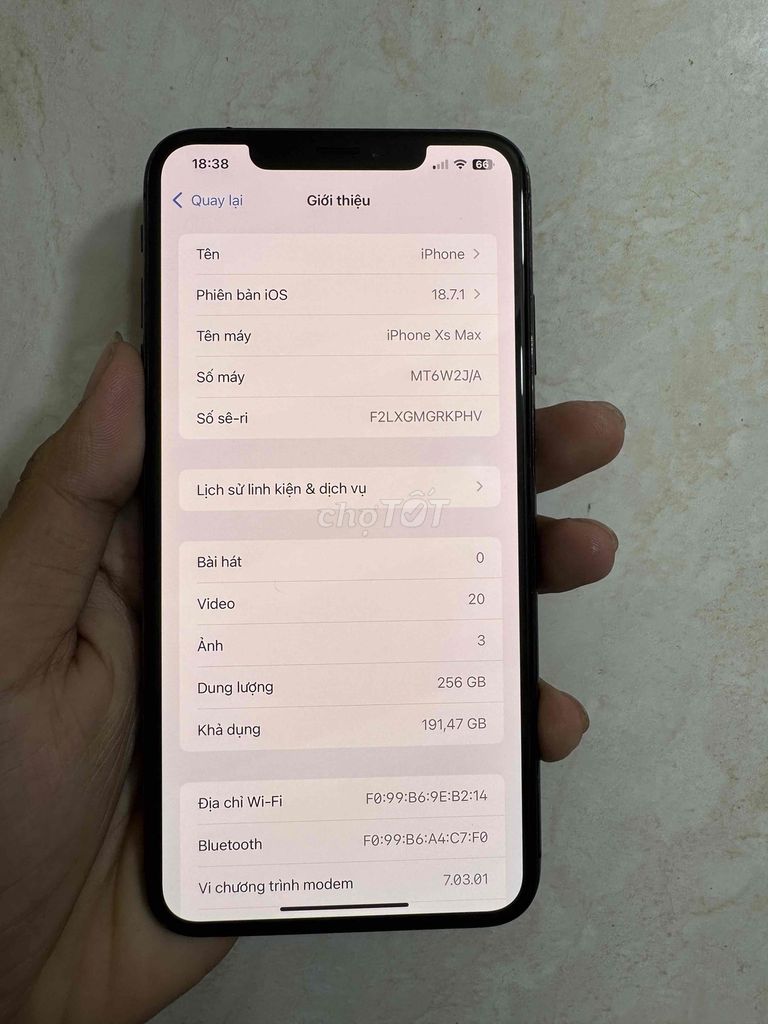 Mua bán 868 iPhone XS Max 256GB giá rẻ 25/10/2025