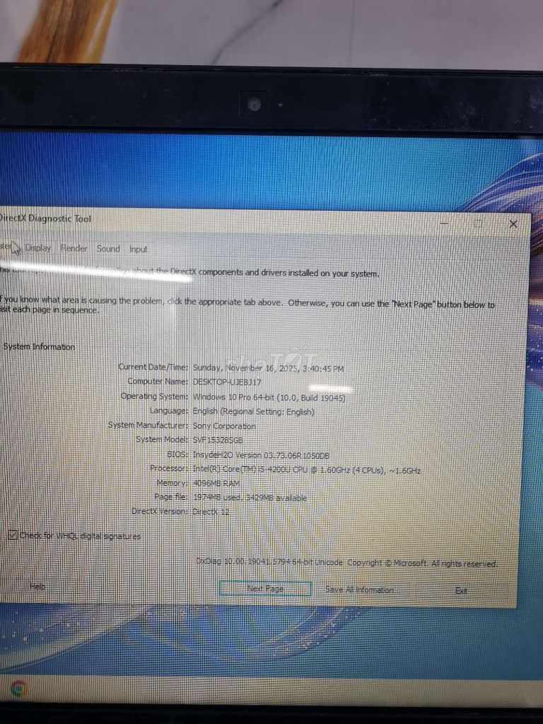 Sony SVF15328SGB - 129110490