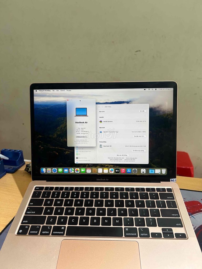 Apple MacBook Air M1 8GB/256GB Vàng hồng - 129933096
