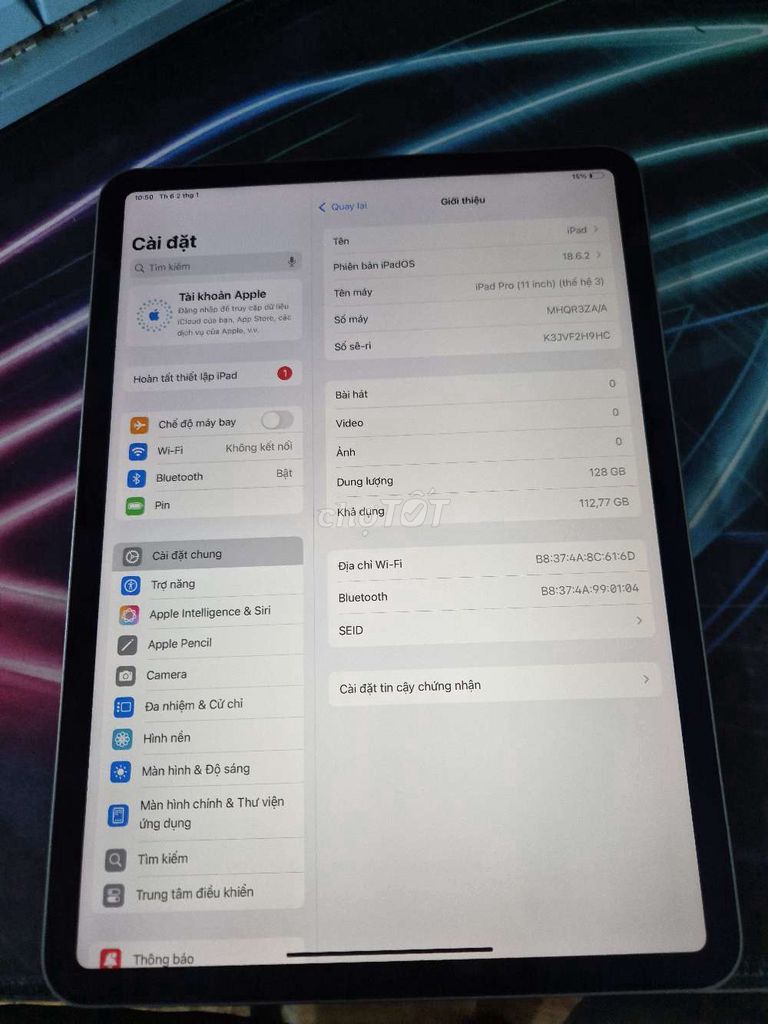 Apple iPad Pro M1 128GB Xám - 130037490