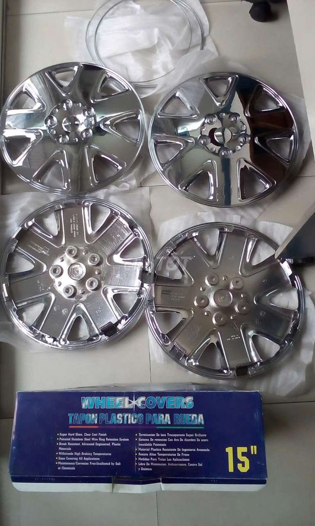 Chụp mâm R13,14,15xi inox sáng bóng nhựaABSbềnđẹp - 127626895