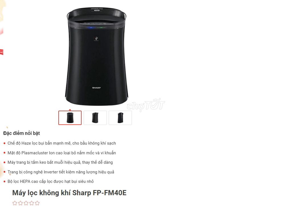 Máy lọc không khí́ Sharp FP-FM40 - 128945002