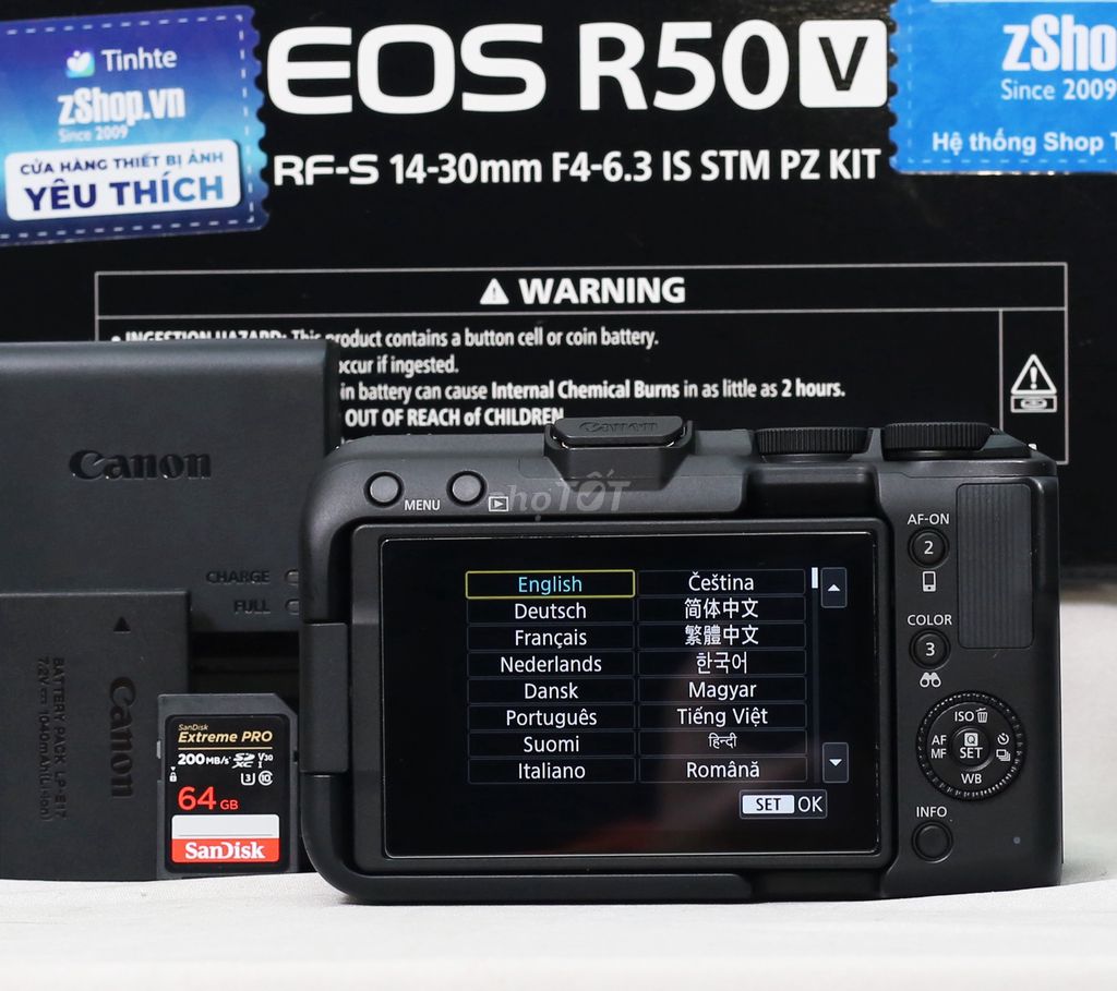 Bộ Canon R50 V kèm lens 14-30mm BH 4/2027 NHƯ MỚI - 129076897
