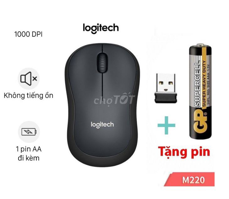 Mouse Chuột Không Dây Logitech M220 chính hãng - 101210528