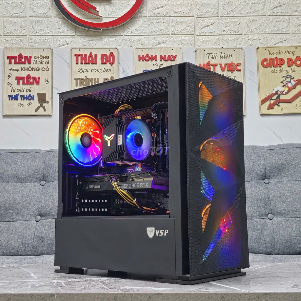 PC B660M/I5 12400F/16G/256G/3060TI8G/650W/TÁN/CASE - 128125372