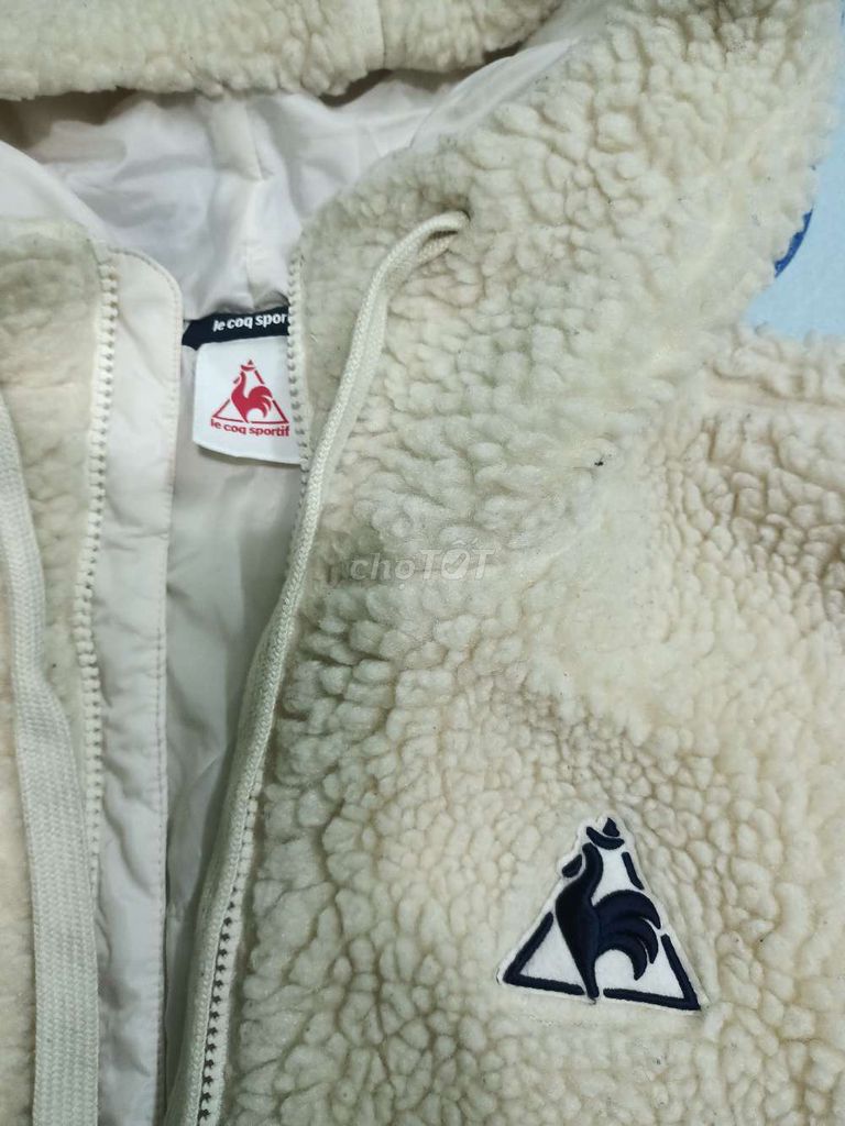 Áo khoác Le Coq Sportif Lông cừu Trắng kem - 130081189