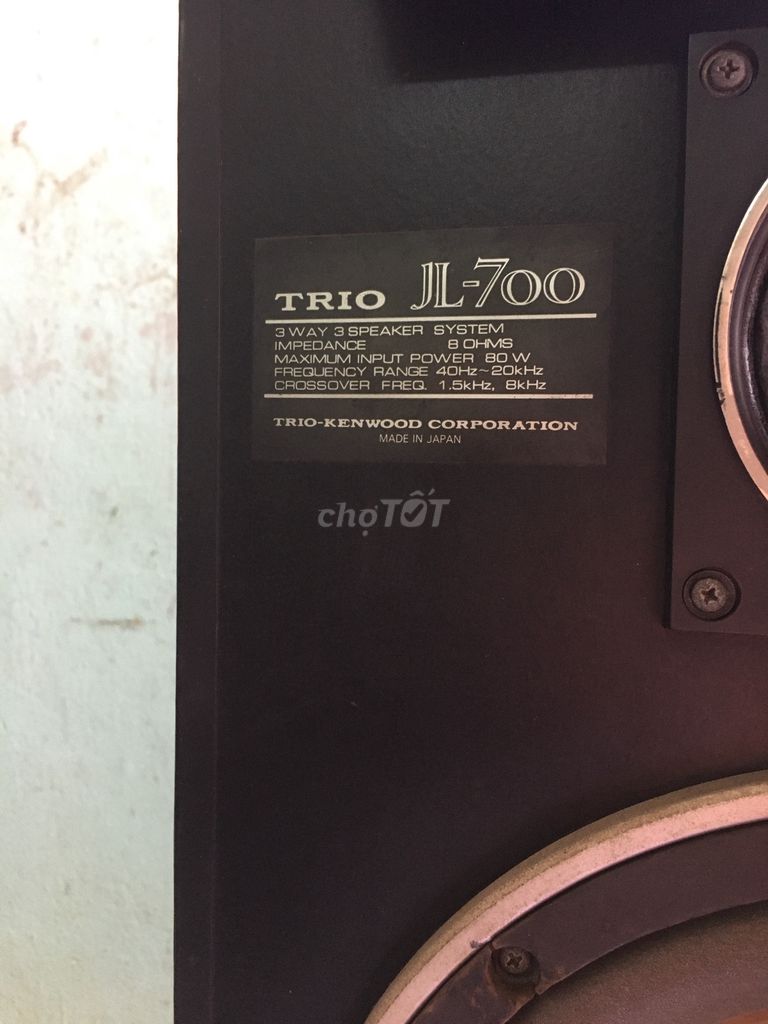 Loa Trio JL-700 made in japan 3way 8ôhm bass 25 cm - 106020814