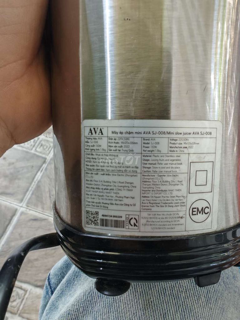 Máy ép chậm AVA SJ-008 Bạc - 130385841