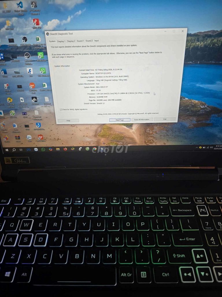 Acer Nitro 5 i7-11800H 16GB/512GB - 130100140