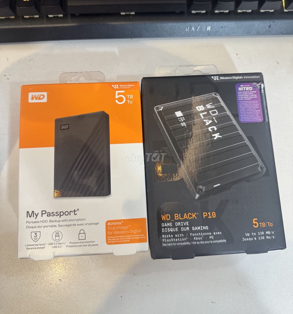 Ổ cứng di động WD 5TB,wd my passport,wd black p10 - 124567743