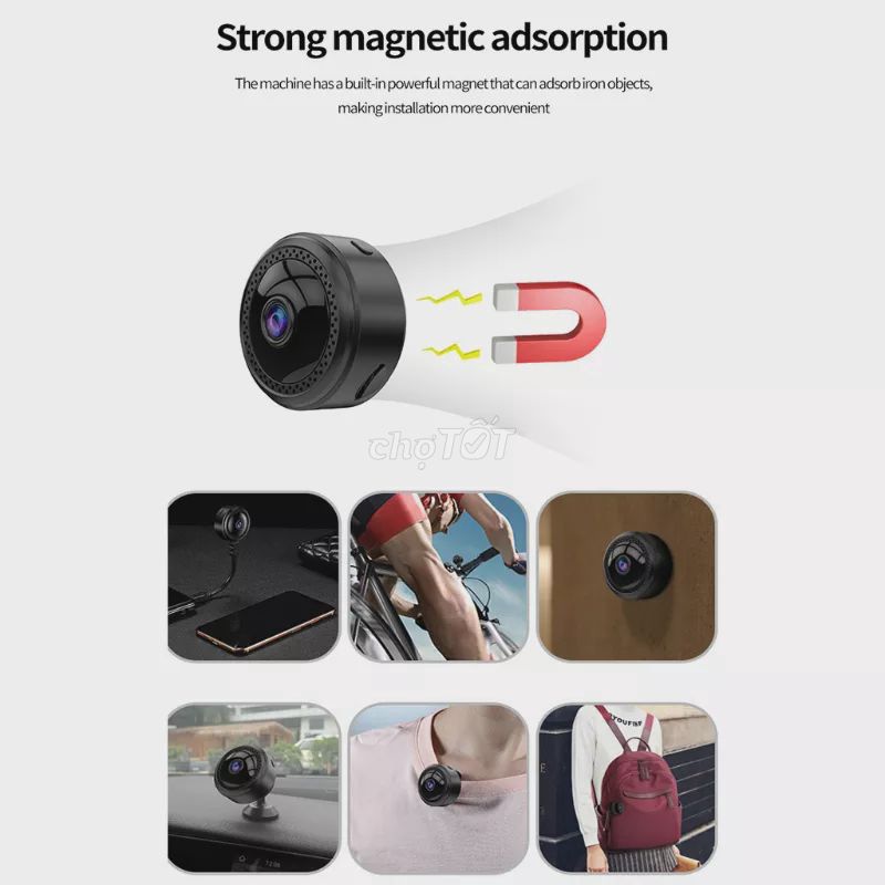 CAMERA MINI WIFI W12 FULLHD 1080P APP LOOKCAM PRO - 109284083