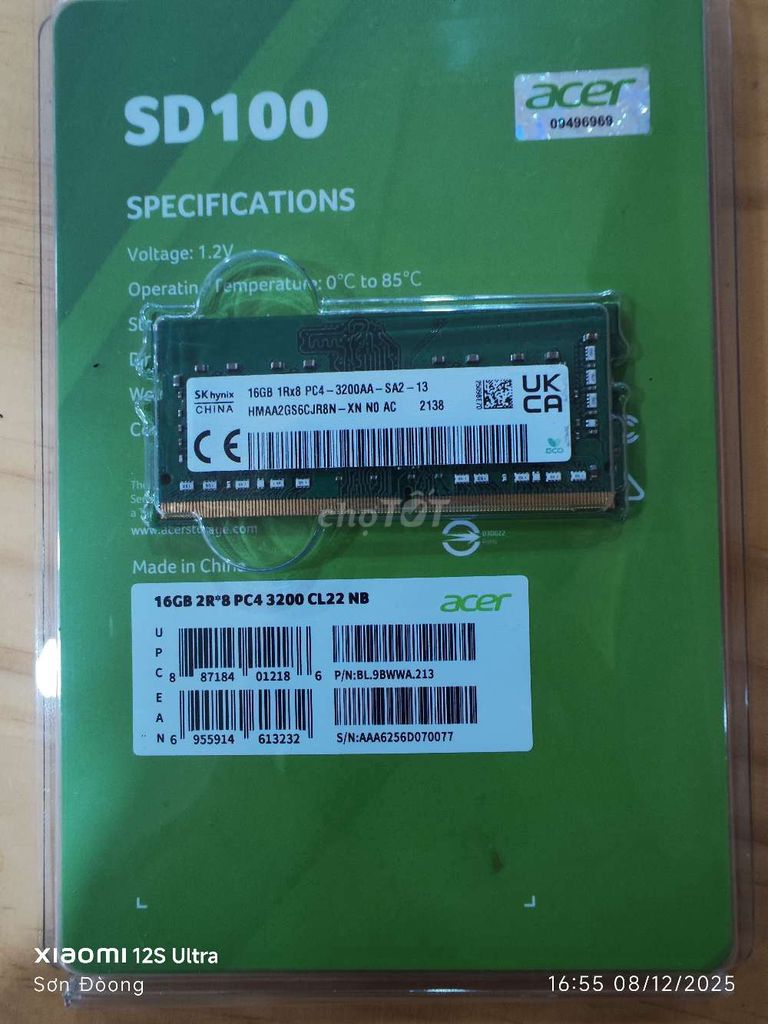 Ram laptop ddr4 16gb bus 3200 - 129504110