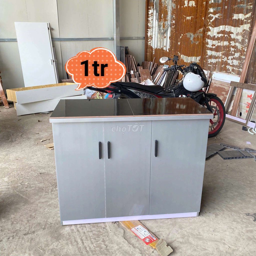 Tủ bếp nhựa Đài Loan kt 1m #ko bồn - 125129161