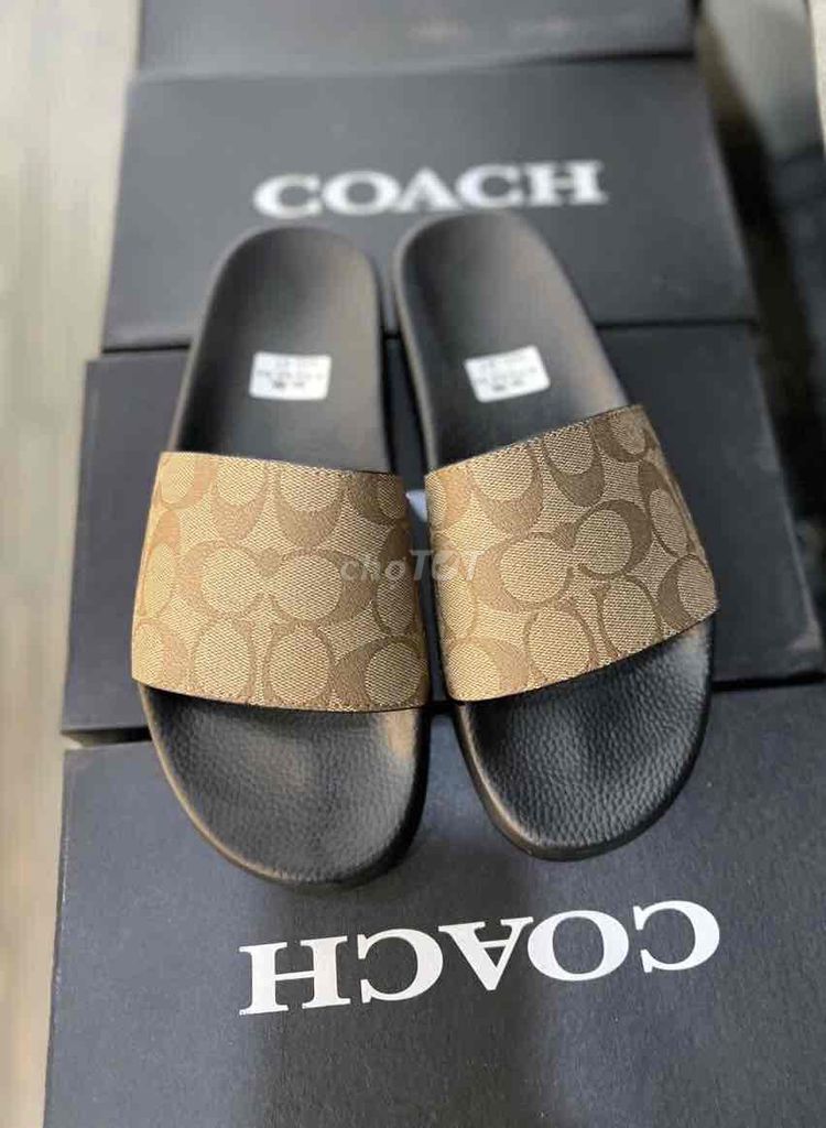 Dép Nam Coach Quai Hoạ Tiết Nâu - 126297166