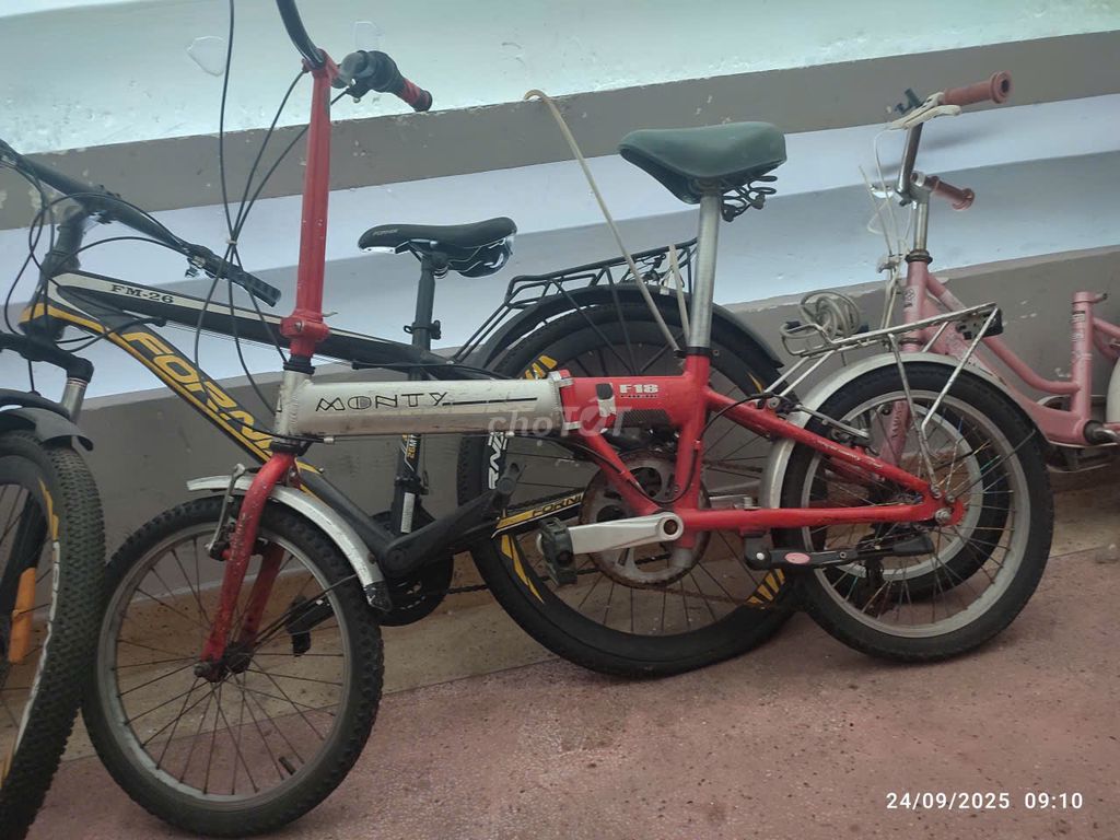 Xe đạp gấp gọn, Monty F18, NK Tây Ban Nha, màu Đỏ - 128166628