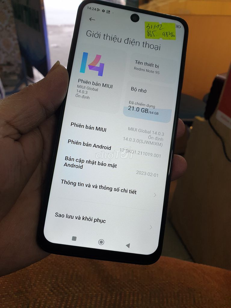 bán redmi Note 9s - 130179325