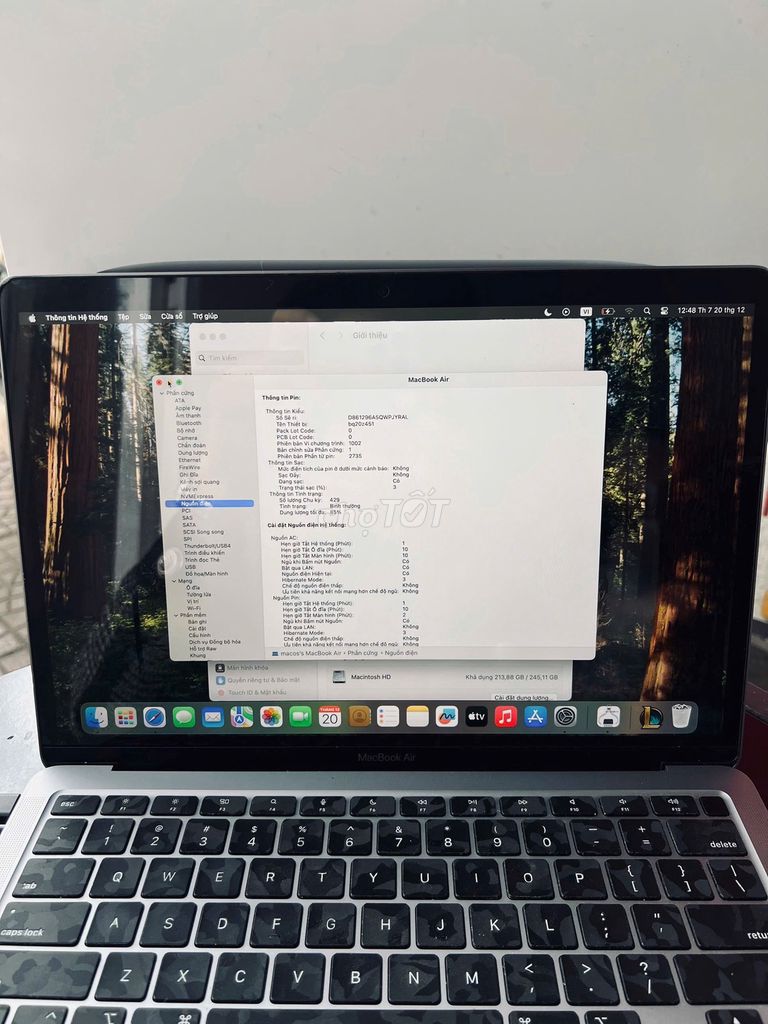 Macbook air m1 8 256g fullbox - 130029725