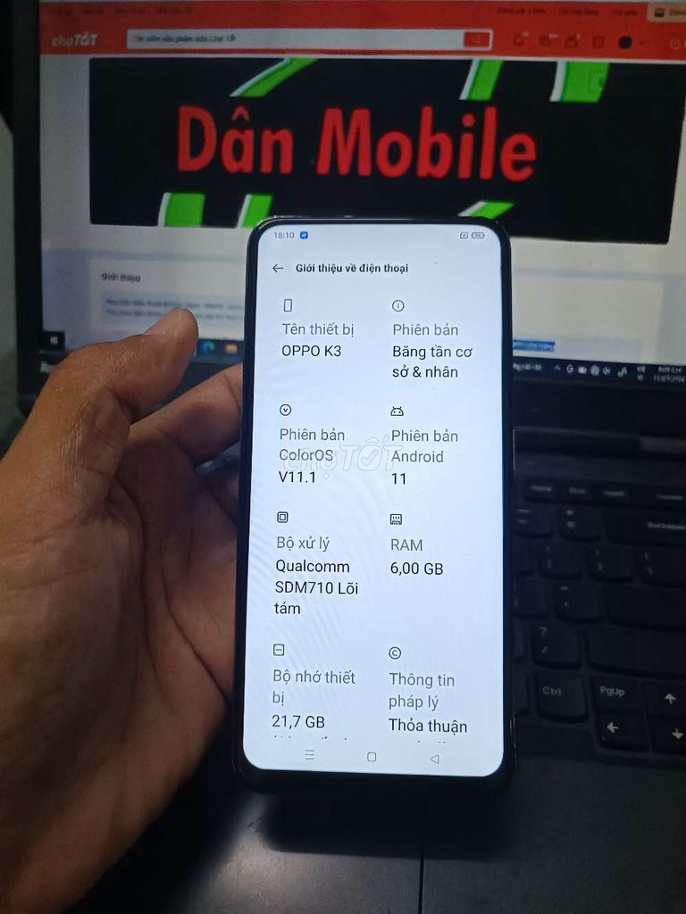 OPPO K3 6GB.64GB PIN 3800 SNAP 710 MƯỢT MÀ - 117813472