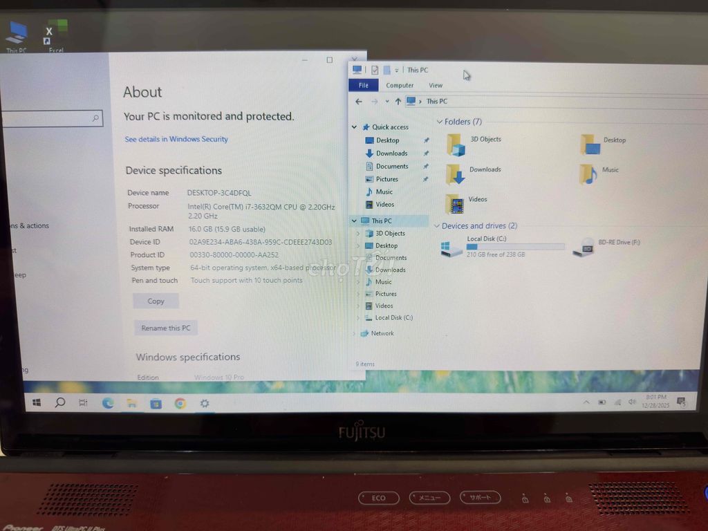 Fujitsu Lifebook AH77 i7/Ram16/SSD 256GB cảm ứng - 130046014