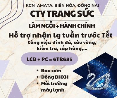 CTY TRANG SỨC TUYỂN CHÍNH THỨC LÀM NGỒI MÁY LẠNH - 130309879