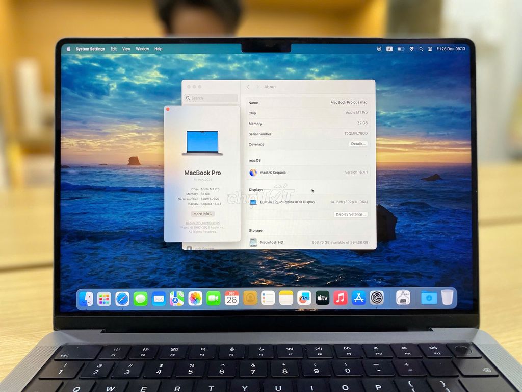 MacBook Pro 14inch 2021 Chip M1 Pro 32GB/1TB Gray - 129910852