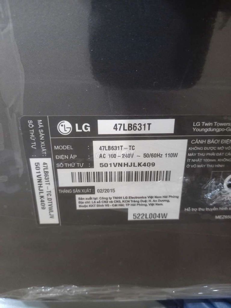 Smart TV LG 47..LB631T Đẹp không tì vết âm th hay - 130246756