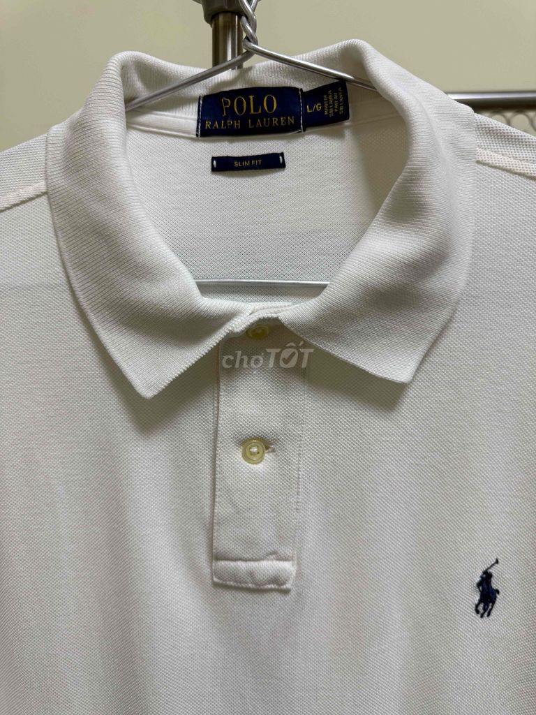 Áo polo Polo Ralph Lauren nam trắng size L - 129887886