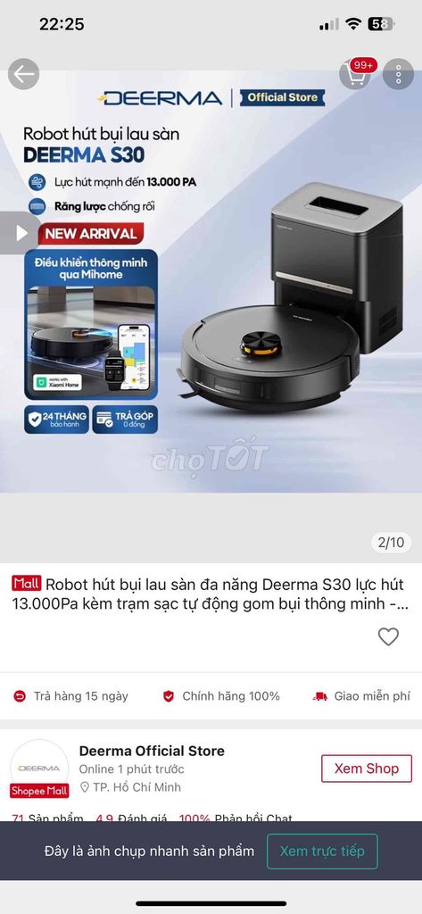 Robot hút bụi Deerma S30 - 130356301