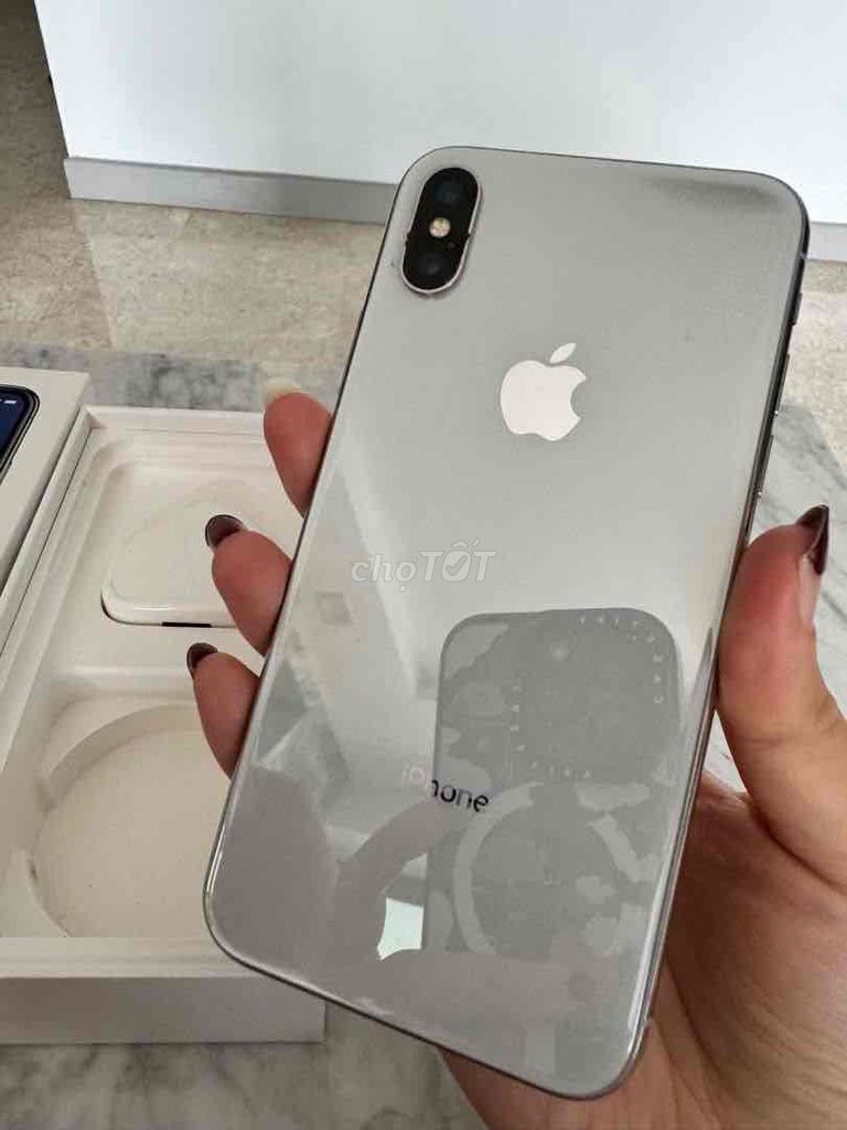 iphone X 64G trắng tuyệt đẹp còn BH dài 6 tháng - 115733854