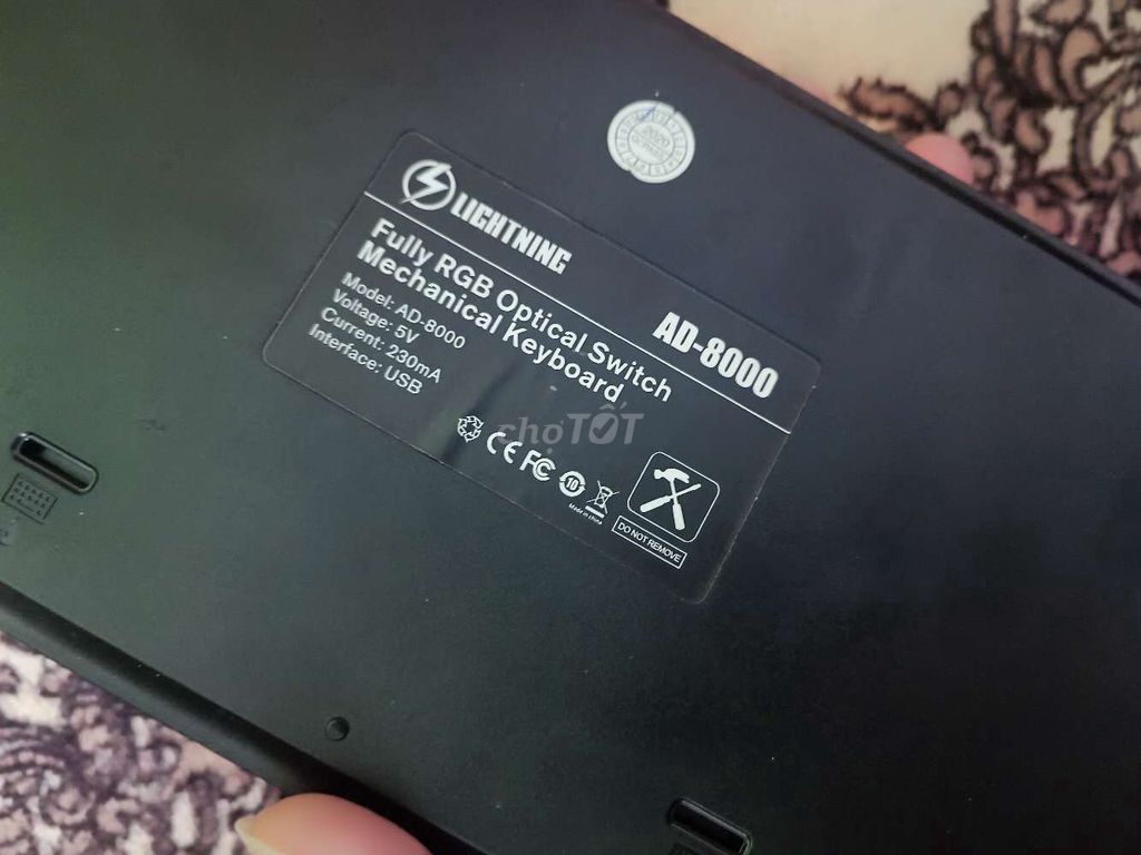 Bàn phím cơ Lightning AD-8000 Đen - 130460720