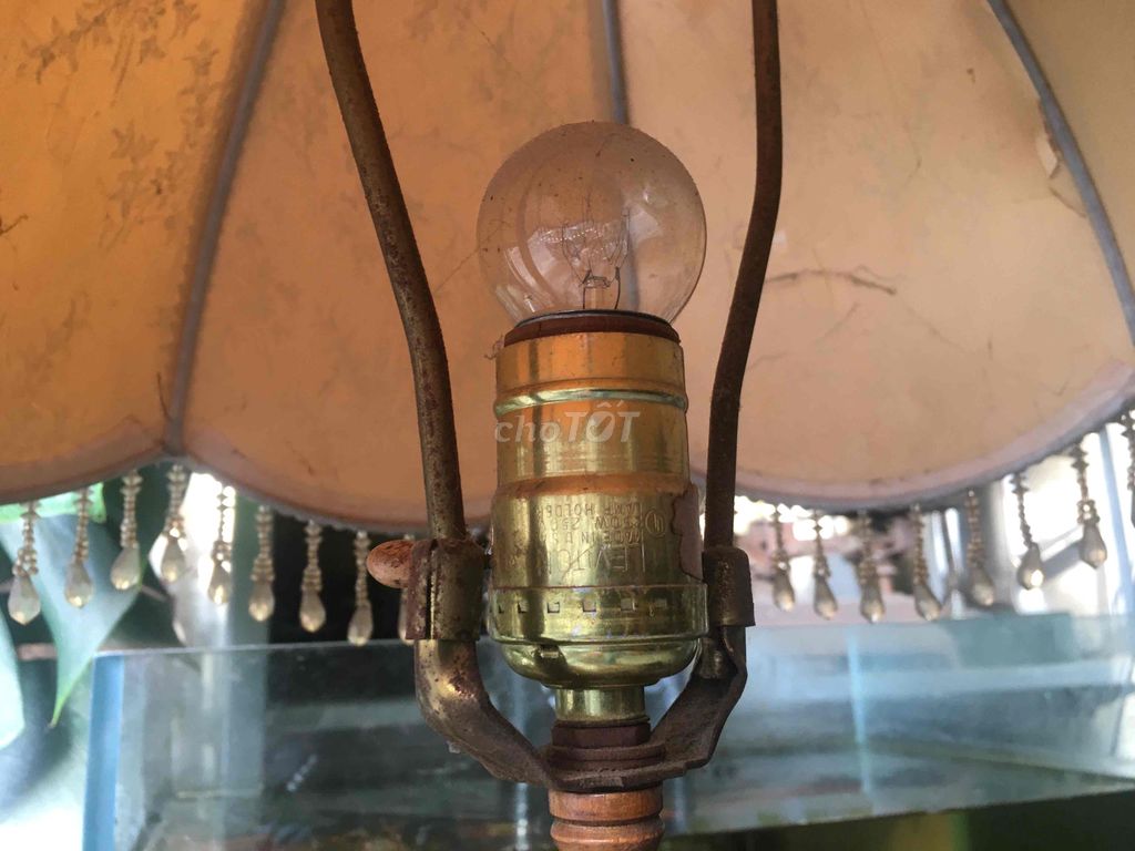 Đèn bàn Leviton Đồng Gỗ 85cm - 129928432