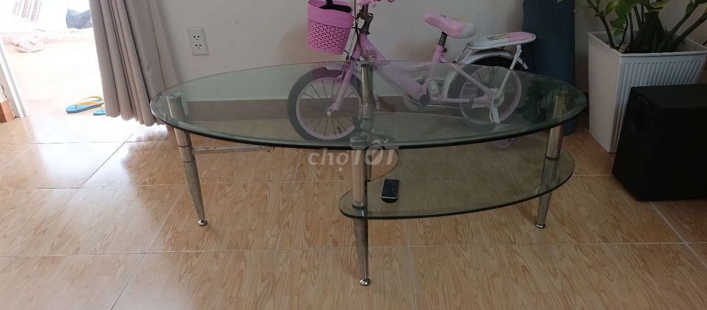 Bàn trà kính cường lực 2 tầng - 129813364