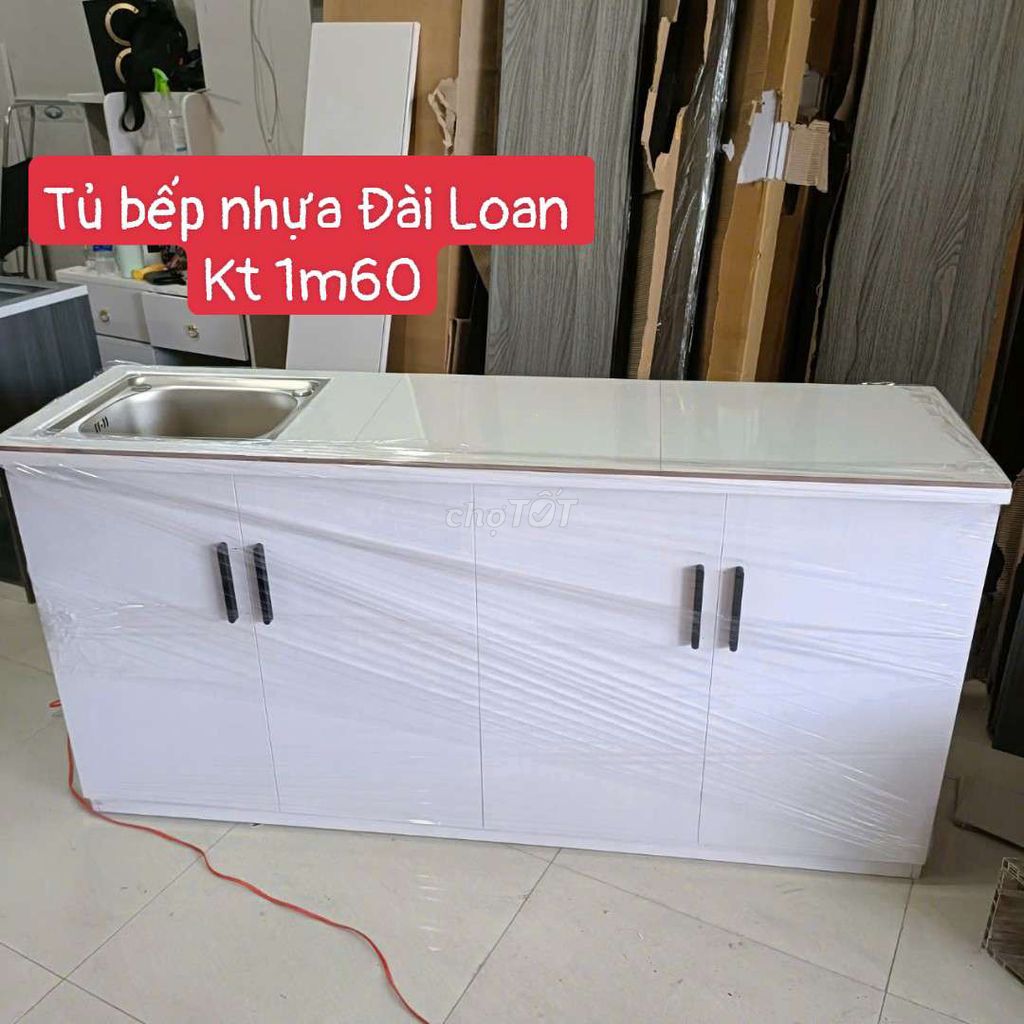 Tủ bếp nhựa Đài Loan kt 1m60 #đủ màu #sẵn PK - 123141556