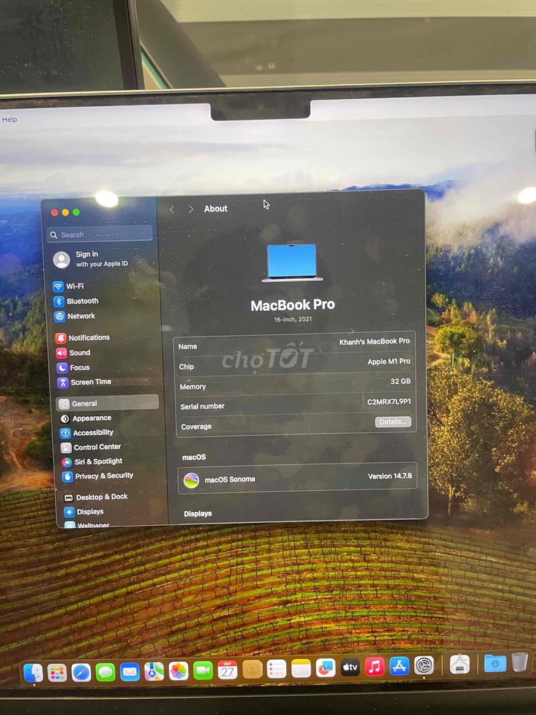 MacBook Pro 16 inch M1 32GB RAM 1TB SSD Xám - 128339144