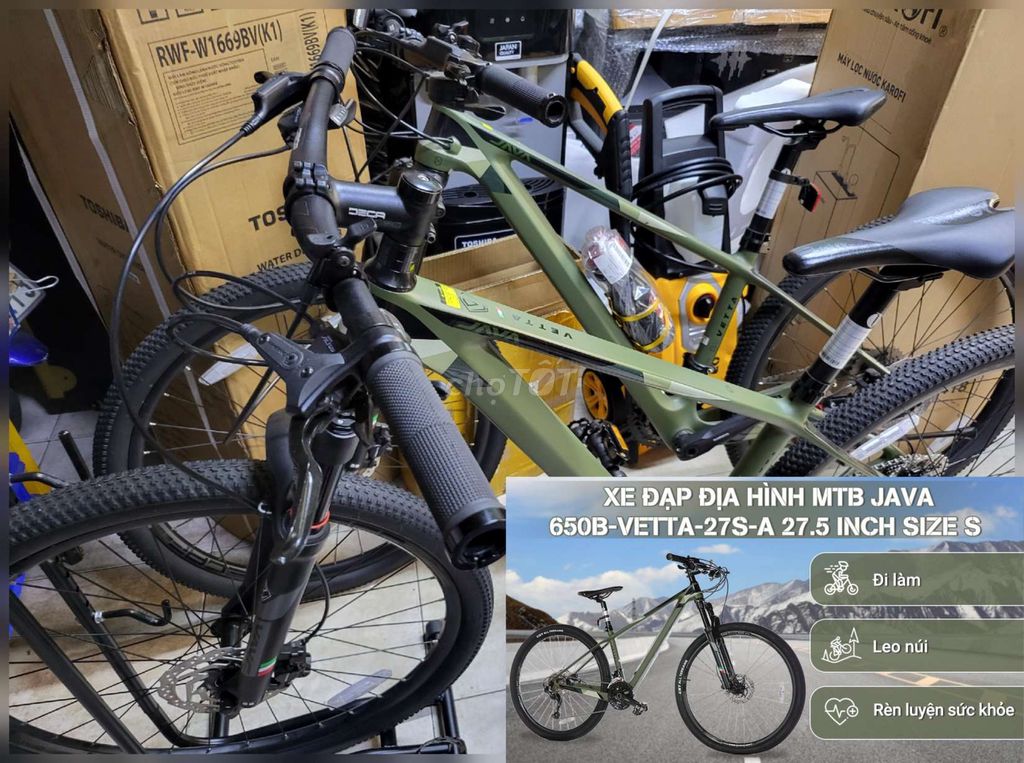 Xe đạp địa hình JAVA Vetta 27S sườn carbon.Mới 💯% - 127784516